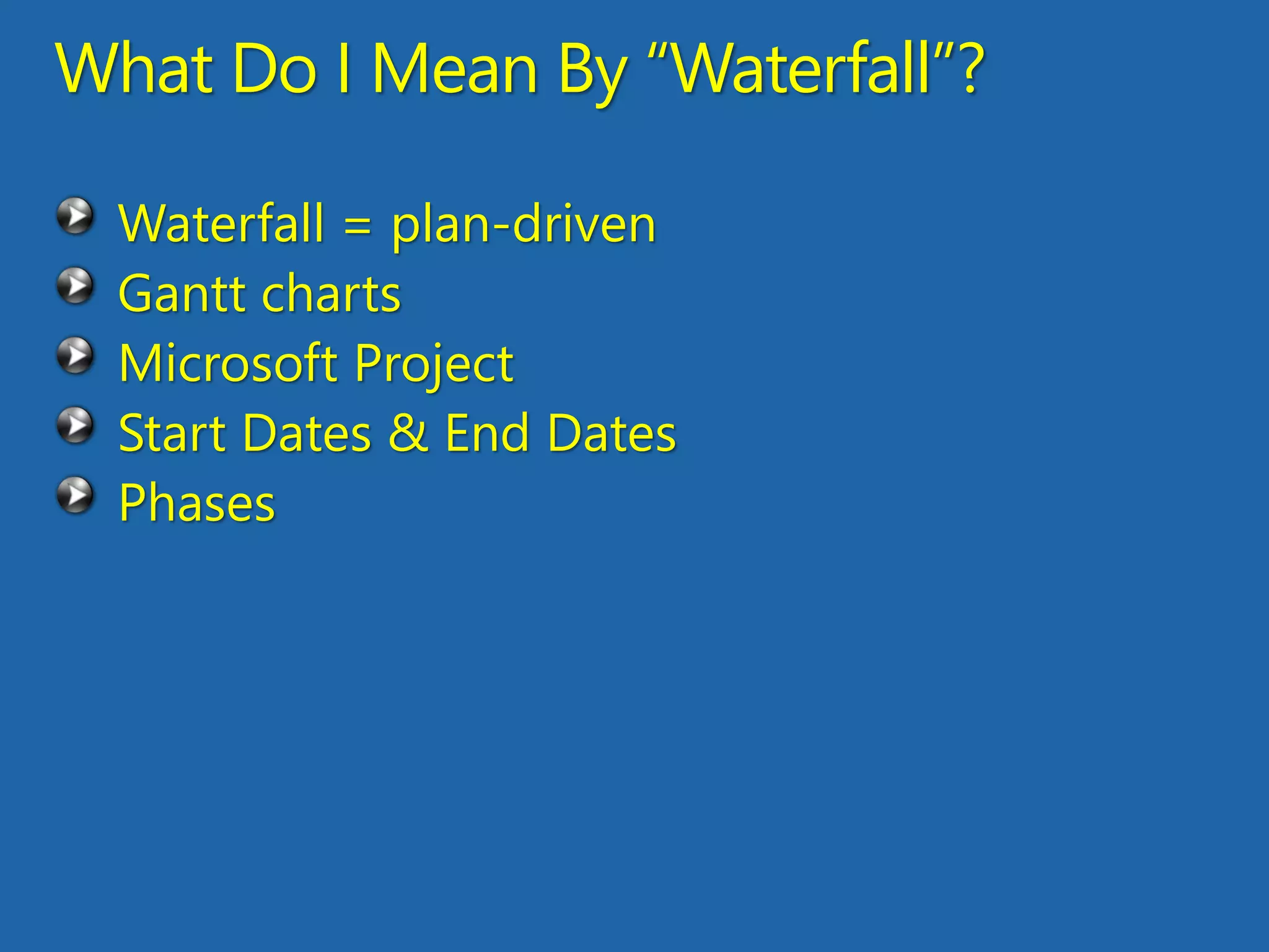 Scrum under a waterfall | PDF