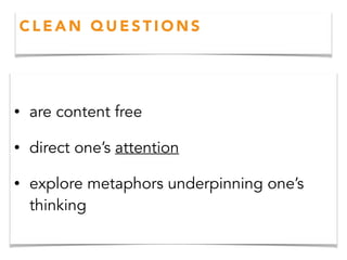 DC Scrum User Group Clean Language Workshop | PDF