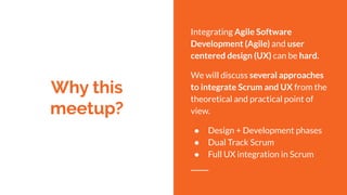 Scrum & UX - Barcelona Scrum Meetup | PPT