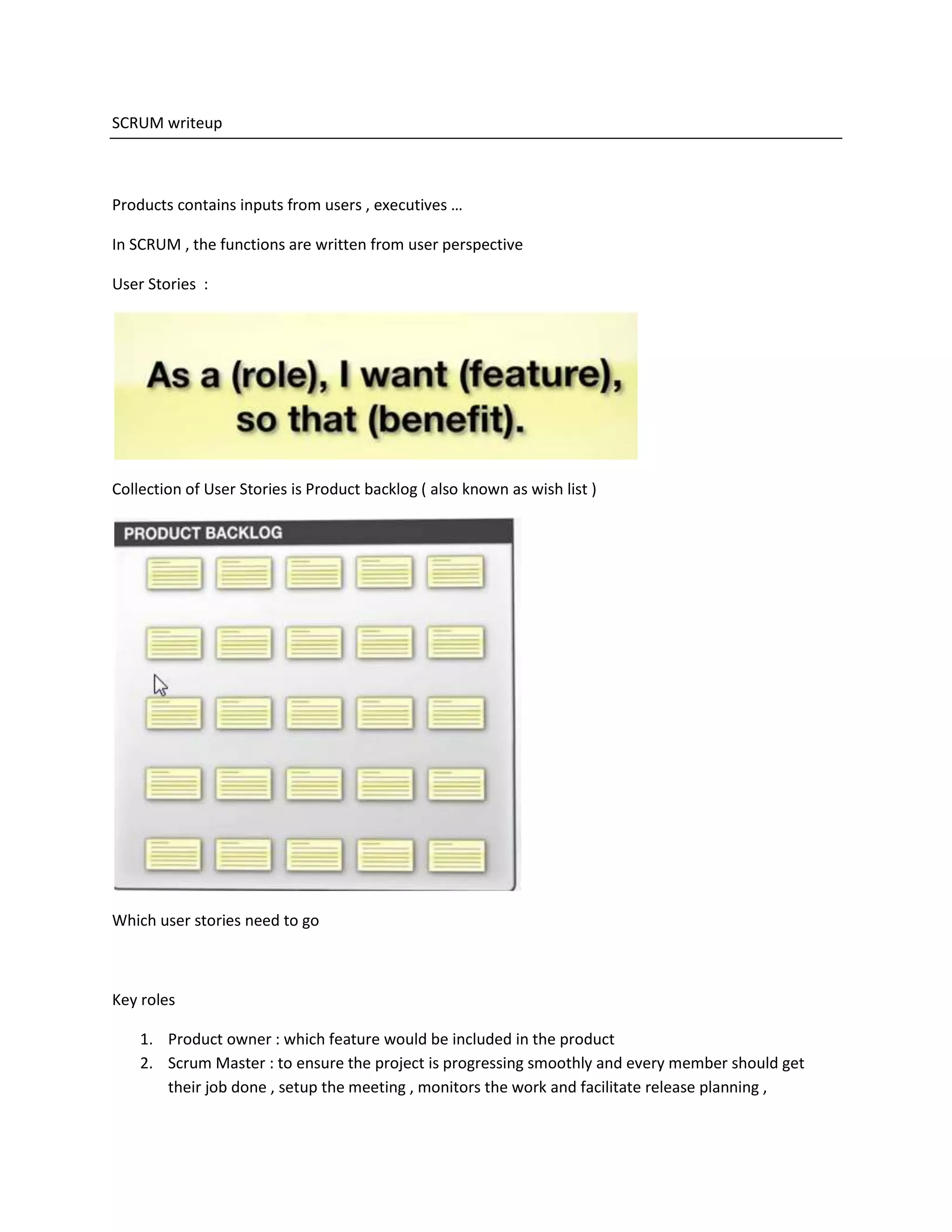 Scrum writeup - Agile | PDF