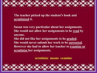 Scrutinize Synonyms | PPTX