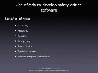 Safety-Critical Systems and The Benefits of Using Ada | PDF ...