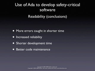 Safety-Critical Systems and The Benefits of Using Ada | PDF ...