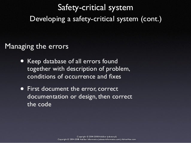 Safety-Critical Systems and The Benefits of Using Ada