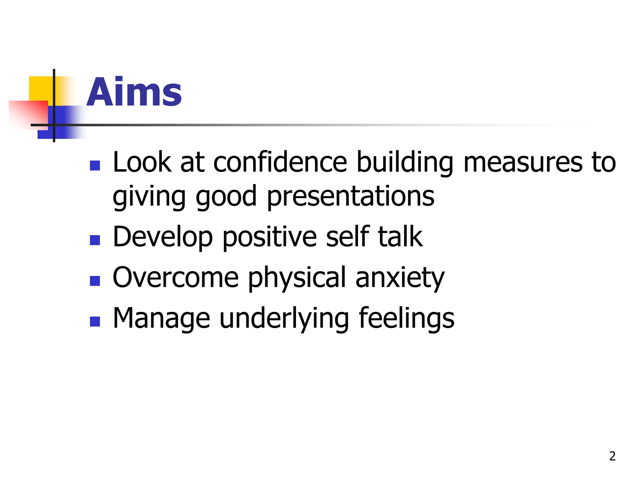SCS Workshop Presentation Skills and Confidence | PPT