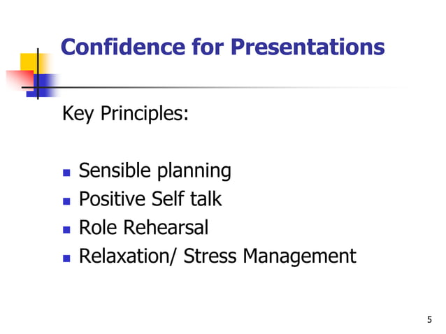 SCS Workshop Presentation Skills and Confidence | PPT