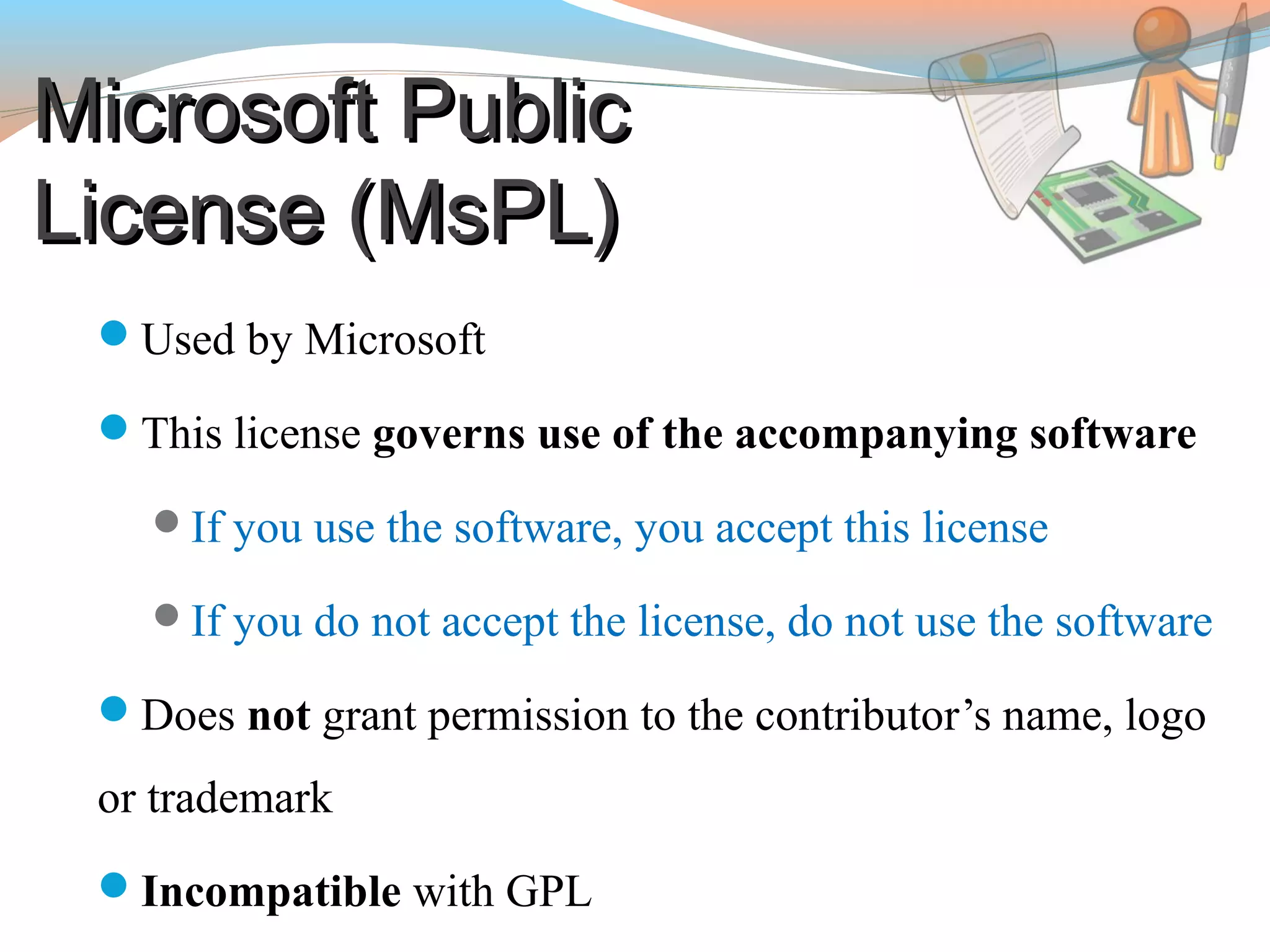 GNU GPL, LGPL, Apache licence Types and Differences | PPT