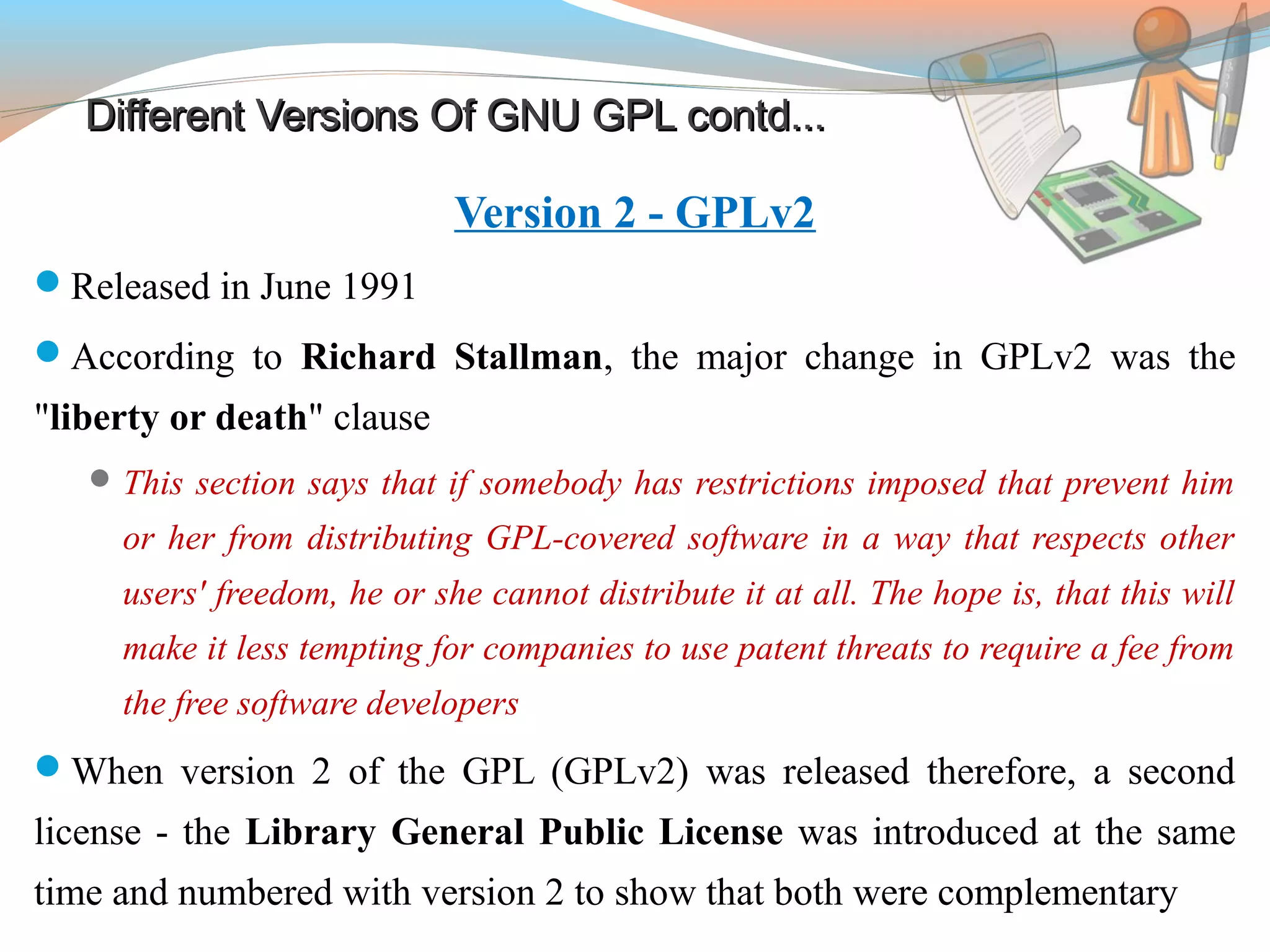 GNU GPL, LGPL, Apache licence Types and Differences | PPT