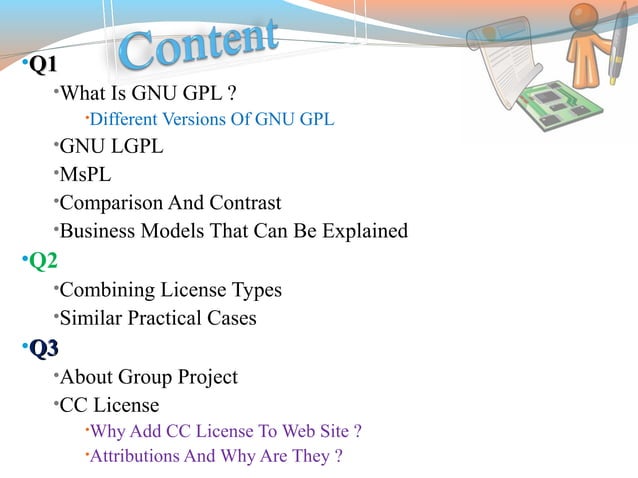 GNU GPL, LGPL, Apache licence Types and Differences | PPT