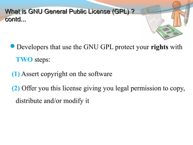 GNU GPL, LGPL, Apache licence Types and Differences | PPT
