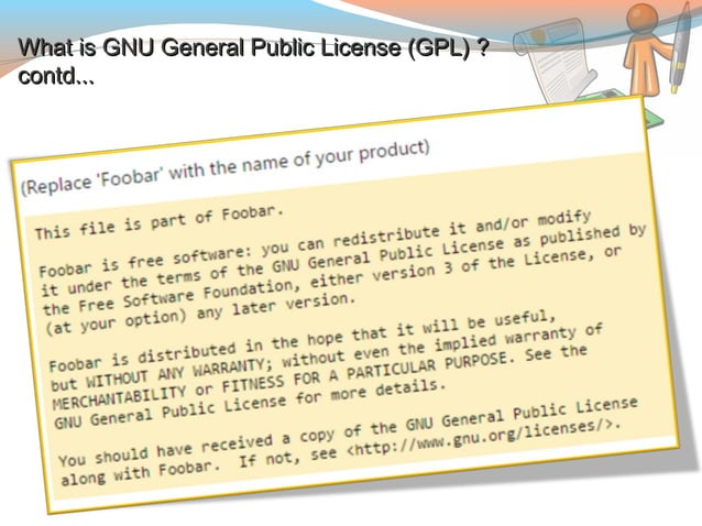 GNU GPL, LGPL, Apache licence Types and Differences | PPT