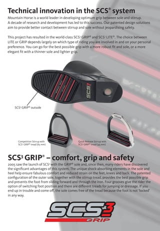 Sistema en botas de Equitación SCS 3 Lite de MOUNTAIN HORSE | PDF