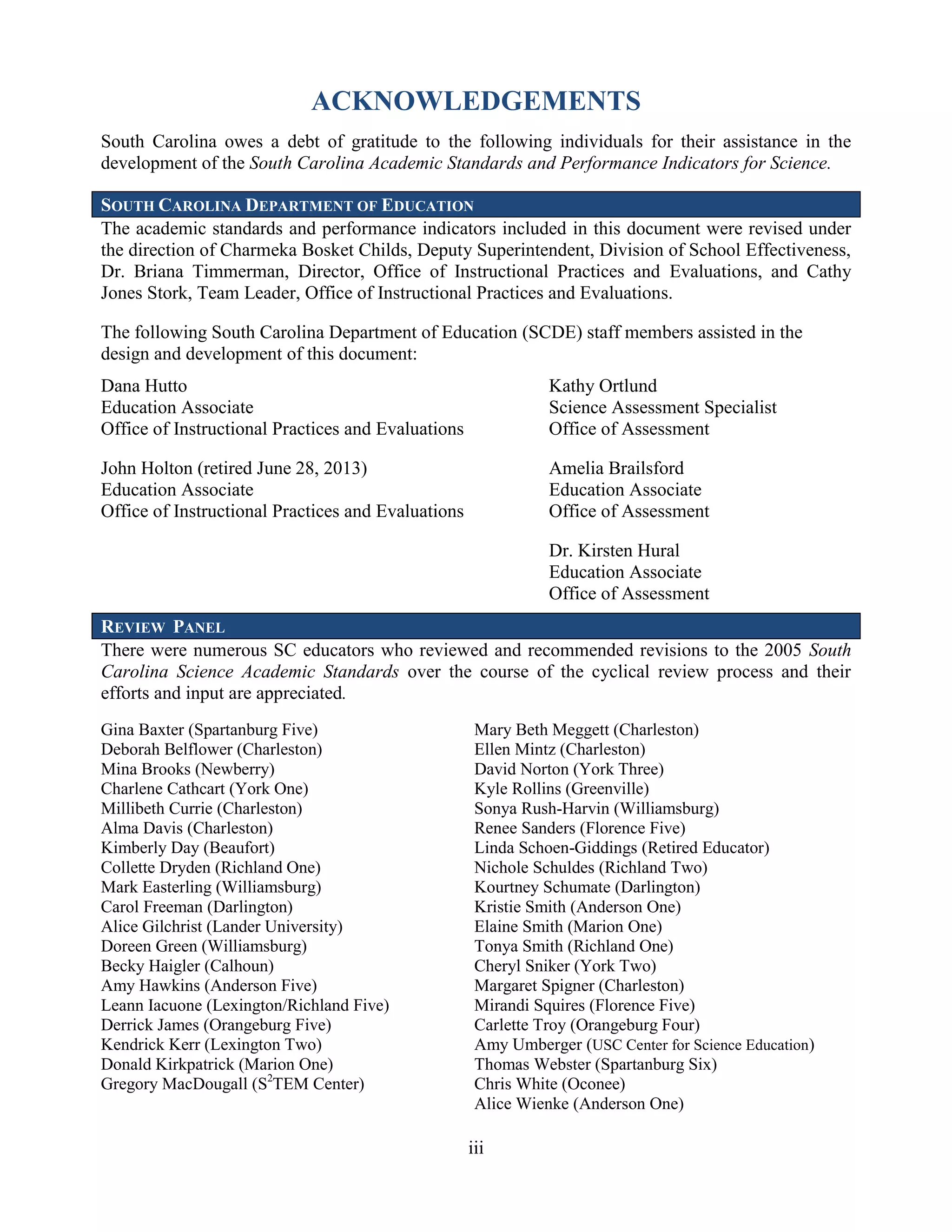 SC Science Academic Standards | PDF
