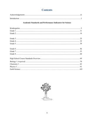 SC Science Academic Standards | PDF
