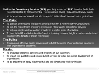 Scs Corporate Profile | PPT