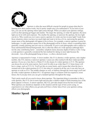 Basics of photography (2) | PDF