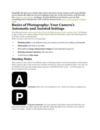 Basics of photography (2) | PDF
