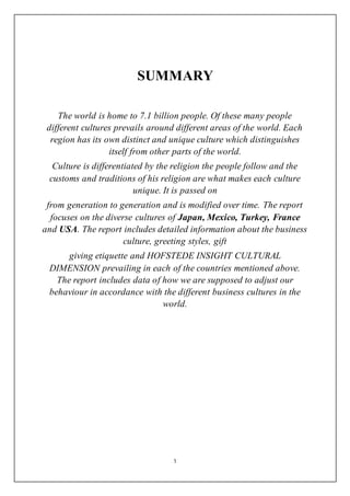 Hofstede's Cultural Dimensions | DOCX