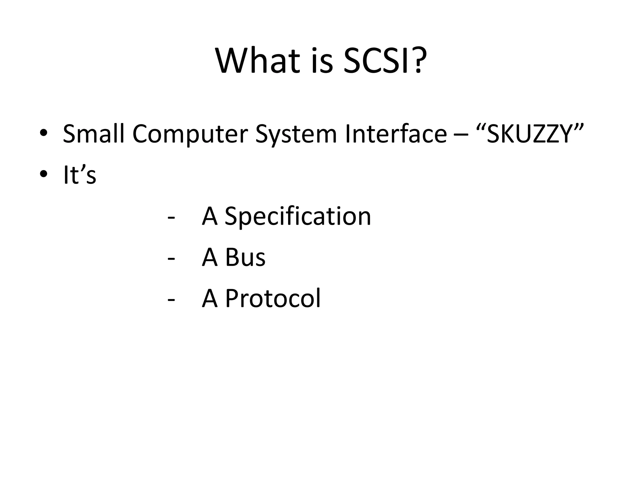 SCSI Interfaces | PPTX