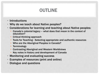 (2012) Teaching About Canada’s Aboriginal Peoples (1.1 MB) | PPTX ...