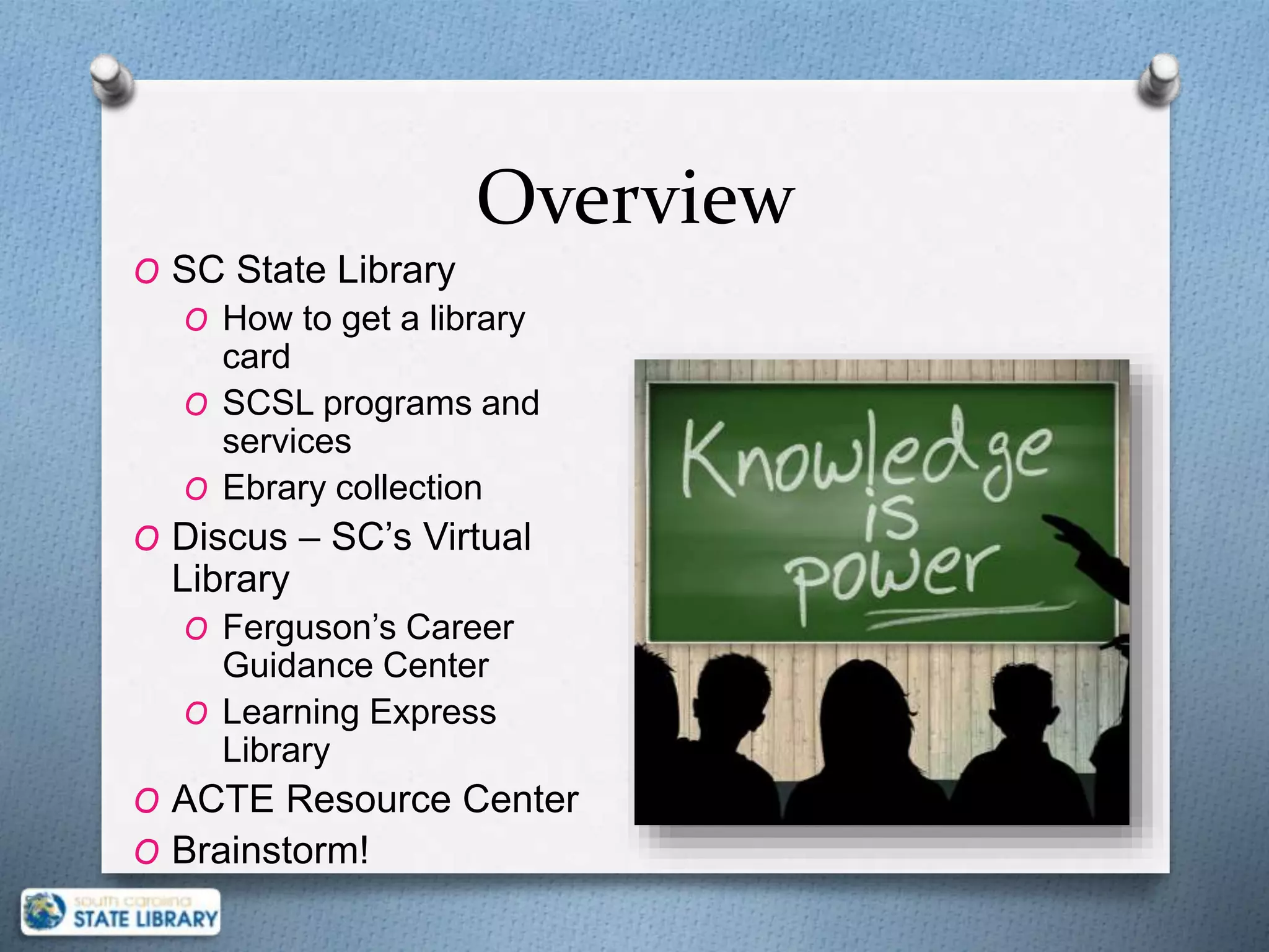 SCSL Resources and Adult Education | PPT