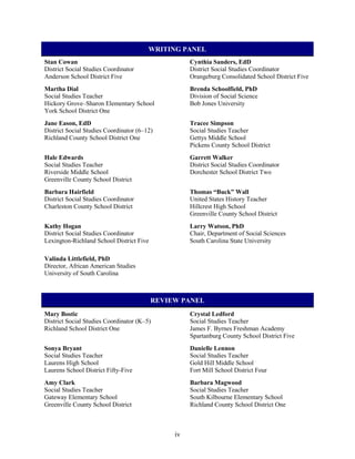 SC Social Studies Academic Standards | PDF