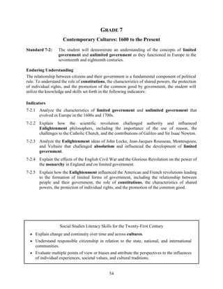 SC Social Studies Academic Standards | PDF