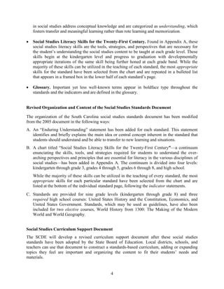 SC Social Studies Academic Standards | PDF