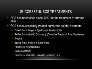 Spinal cord stimulation- principles and clinical applications | PPT