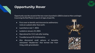 NASA Milestones: The Mars Rovers | PPTX