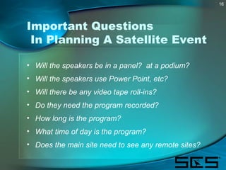 Satellite Conferencing: A Mini Course | PPT
