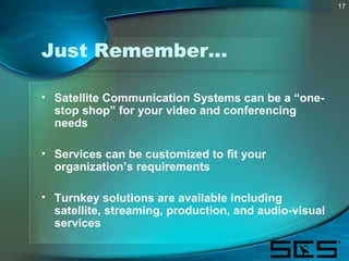Satellite Conferencing: A Mini Course | PPT