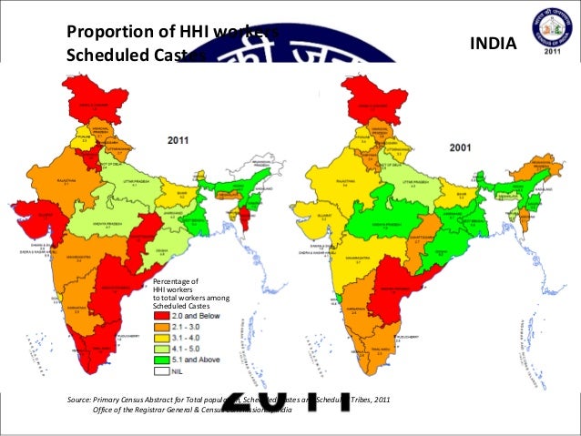 2011 Indian Census Scheduled Castes & Scheduled Tribes