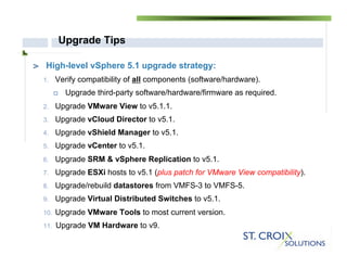 VMware vSphere 5.1 - Upgrade Tips & Top New Features | PPT