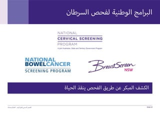 Cervical screening – taking care of your health flipchart (Arabic) | PPTX