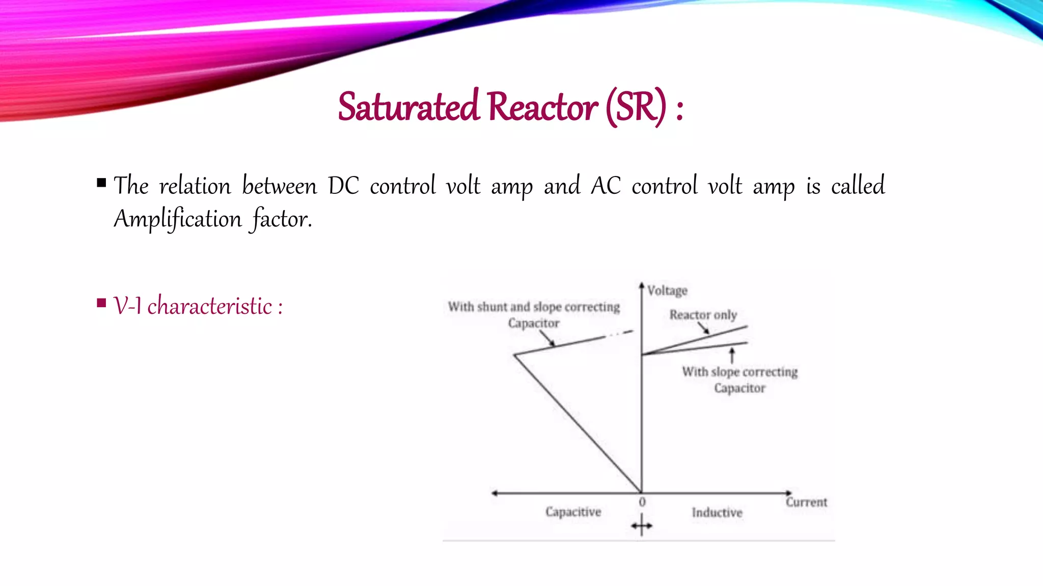 Saturated Reactor(SR) & Thyristor Controlled Reactor(TCR) | PPTX
