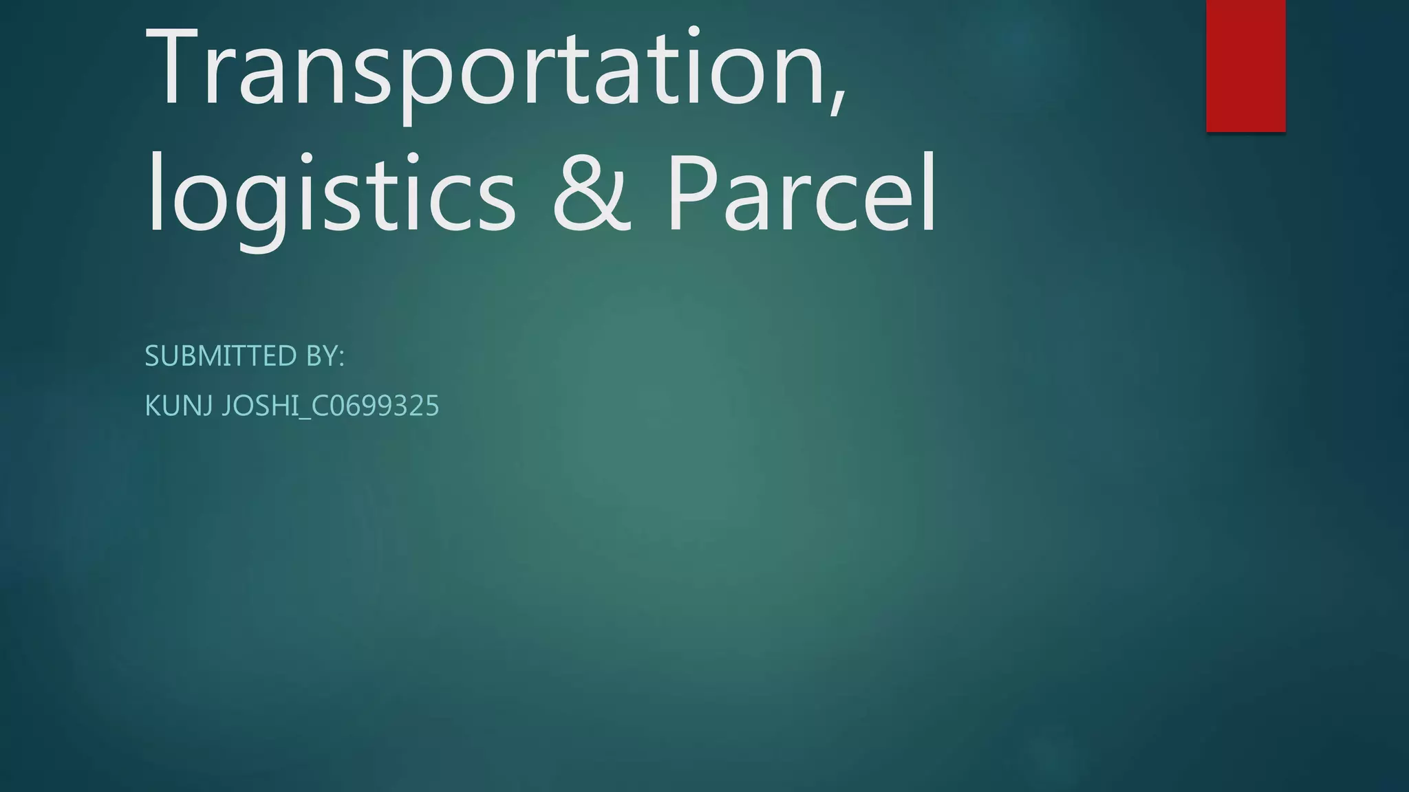 Overview of Supply Chain and Logistics Technology & Parcel System | PPT