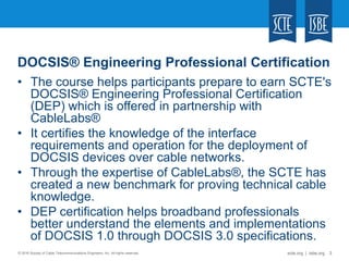 DOCSIS Engineering Professional (DEP) Certification | PDF