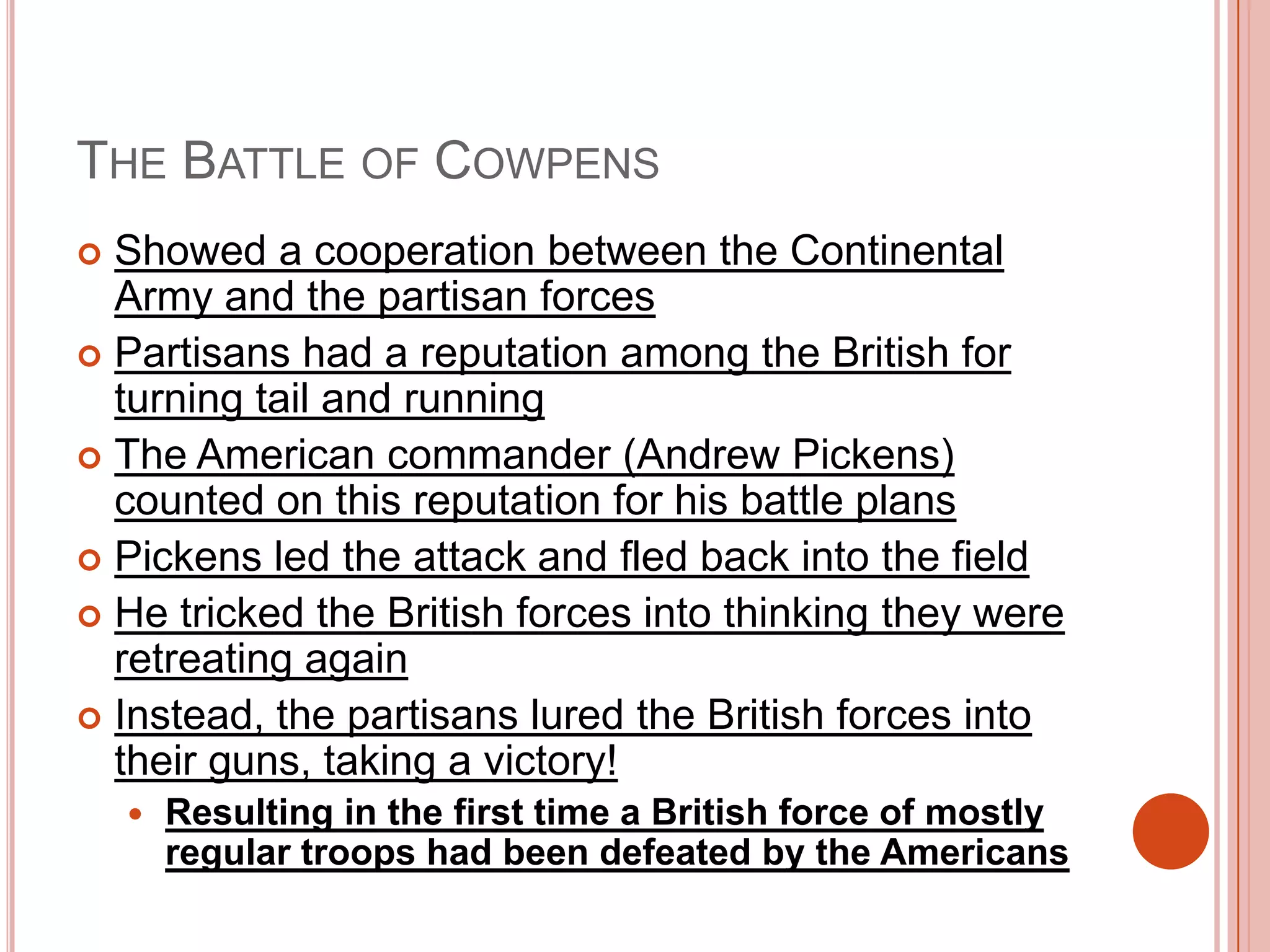 Sc & the battles of the revolutionary war | PPT