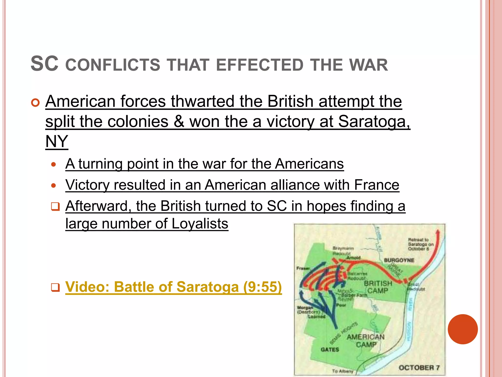 Sc & the battles of the revolutionary war | PPT