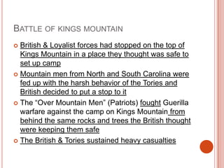 Sc & the battles of the revolutionary war | PPTX