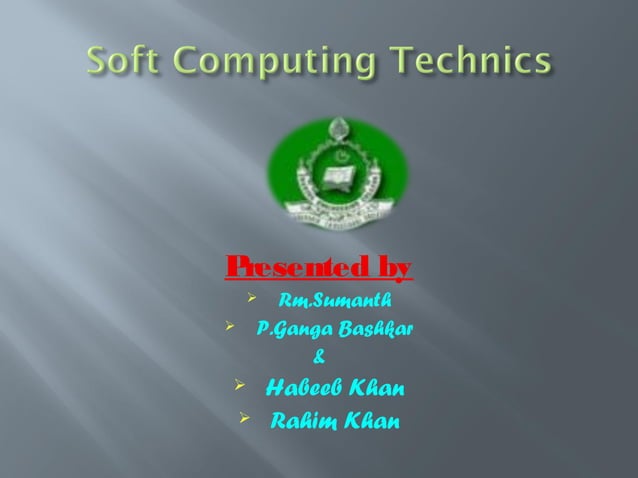 SOFT COMPUTERING TECHNICS -Unit 1 | PPT