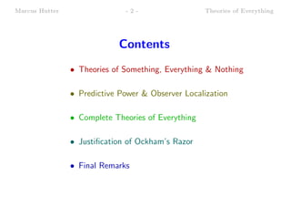 Theories of Something, Everything & Nothing. | PPT