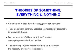 Theories of Something, Everything & Nothing. | PPT