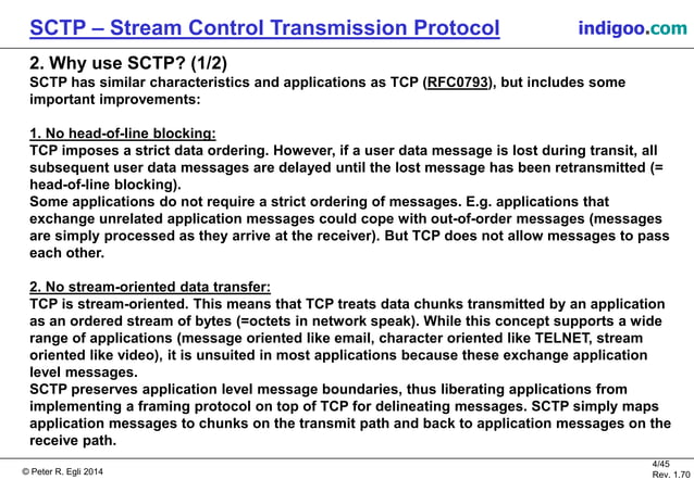 Overview of SCTP (Stream Control Transmission Protocol) | PDF