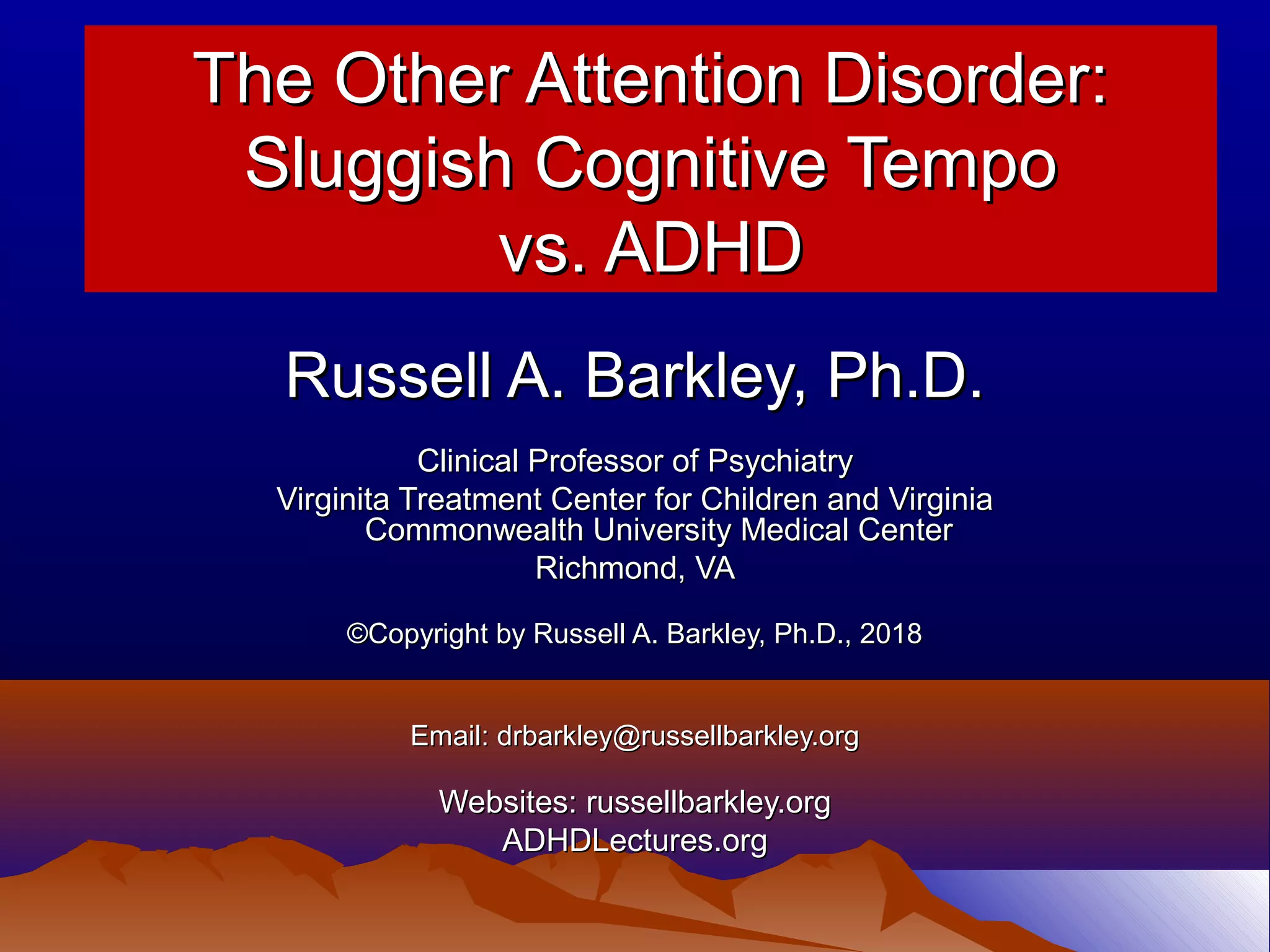hThe Second Attention Disorder - Sluggish Cognitive Tempo vs. ADHD ...