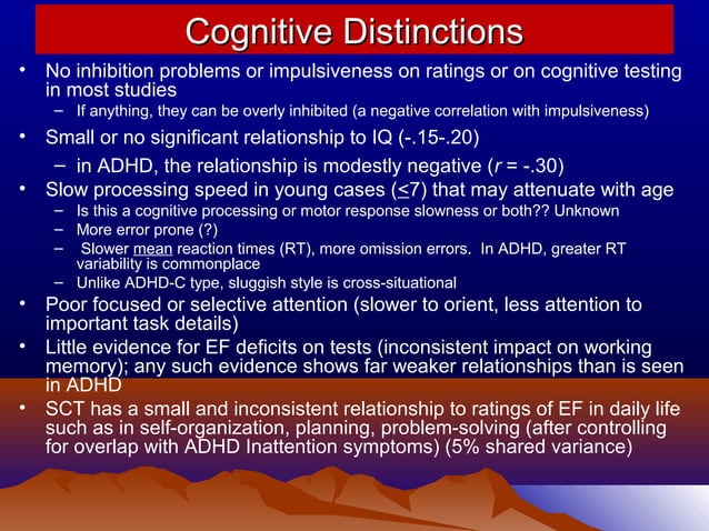 hThe Second Attention Disorder - Sluggish Cognitive Tempo vs. ADHD | PPT