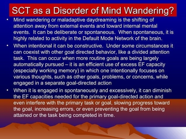 hThe Second Attention Disorder - Sluggish Cognitive Tempo vs. ADHD | PPT