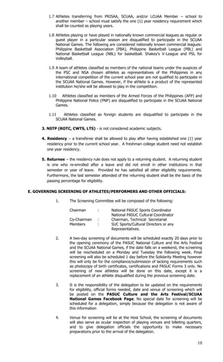Scuaa guidelines manual of operation (as of august 11, 2015) | PDF