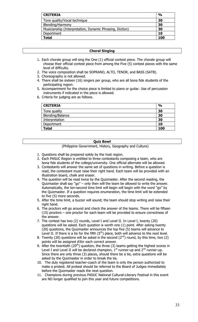 Scuaa guidelines manual of operation (as of august 11, 2015) | PDF